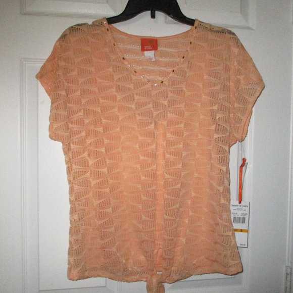 Tops | Hearts Of Palm Apricot Color Blouse Sizes | Poshmark